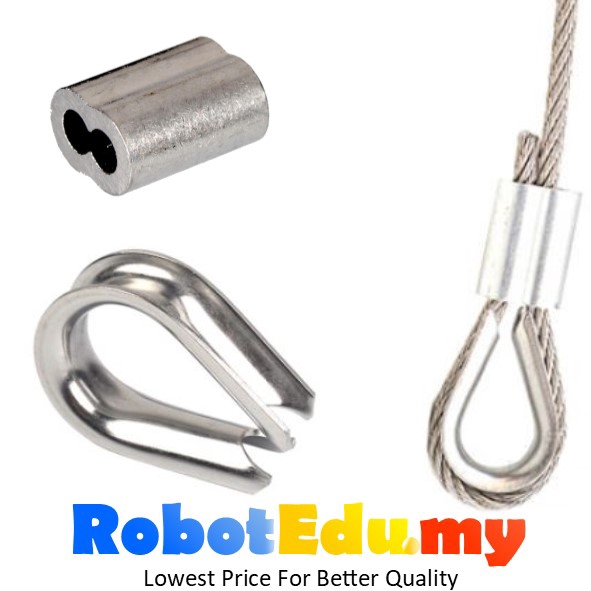 Stainless Steel Wire Rope Thimble Eye / Aluminium Cable Ferrule Stop ...