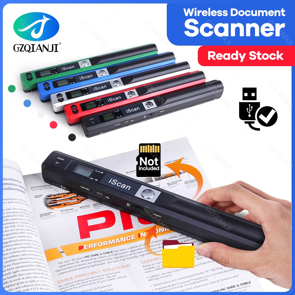 A4 Document JPG/PDF Scanner Mini Portable Digital Scanner 900DPI ...