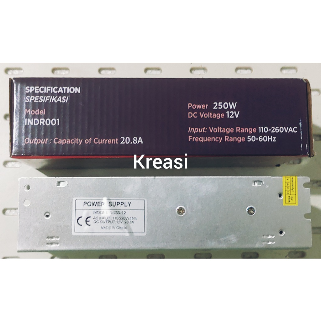 Inlite POWER SUPPLY LED STRIP IN-LITE INDR001 12V 20,8A / 250W | Shopee ...