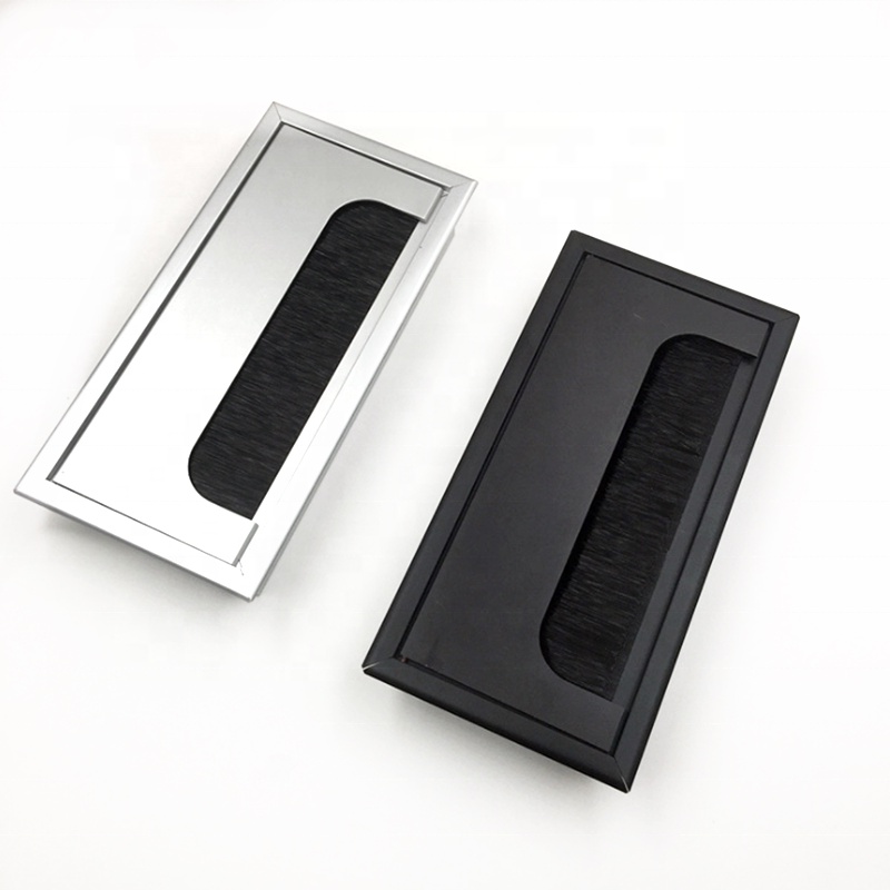 Aluminium Alloy Rectangle Wire Cover Grommet Table Desk Wire Cover ...