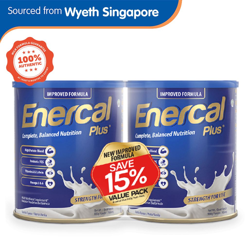 [Bundle of 2] Wyeth®Nutrition Enercal® Plus 900g | Shopee Singapore