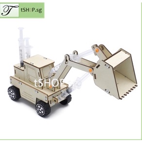 [SG STOCK] STEM Education Toy DIY Excavator with wheel for Kids STEM ...