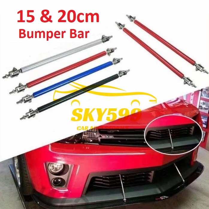 Universal Car 15cm & 20cm Adjustable Front Rear Bumper Lip Splitter Rod ...