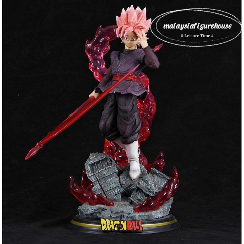 28cm DRAGON BALL T-REX PINK GOKU ZAMASU LIGHT UP FIGURE STATUE MODEL ...
