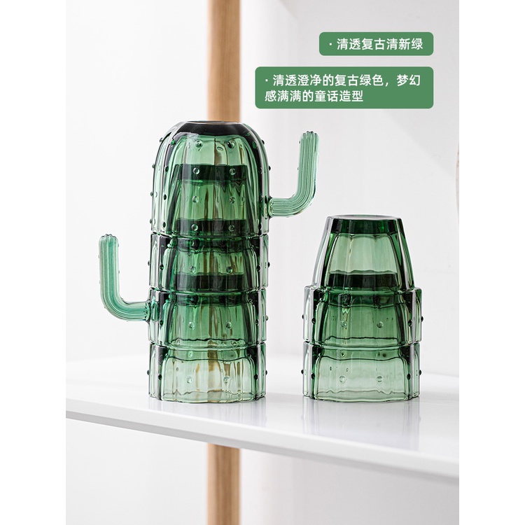 Cactus Glass Cup Set Drinking Water Household High-Value Creative ins ...