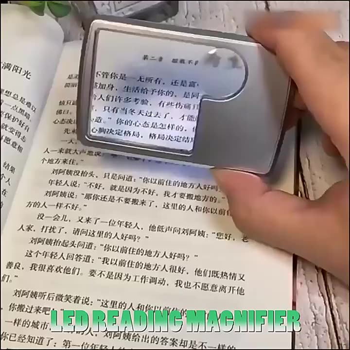 3X 6X Mini Card Type Led Magnifier for Elderly Handheld Loupe with ...