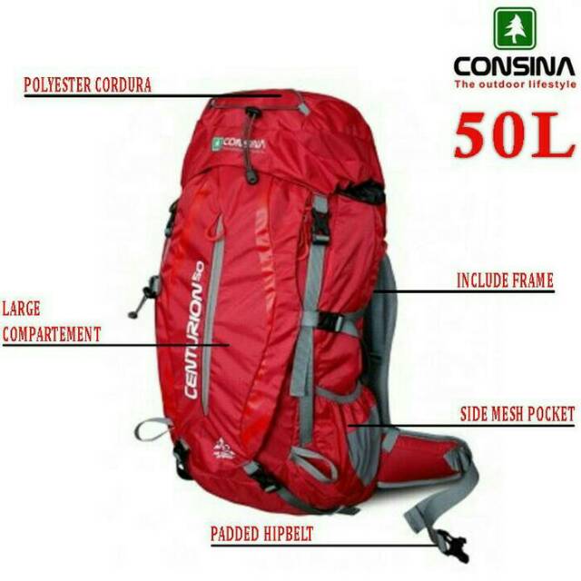 Consina Centurion 50l mountain bag/carrier bag | Shopee Singapore