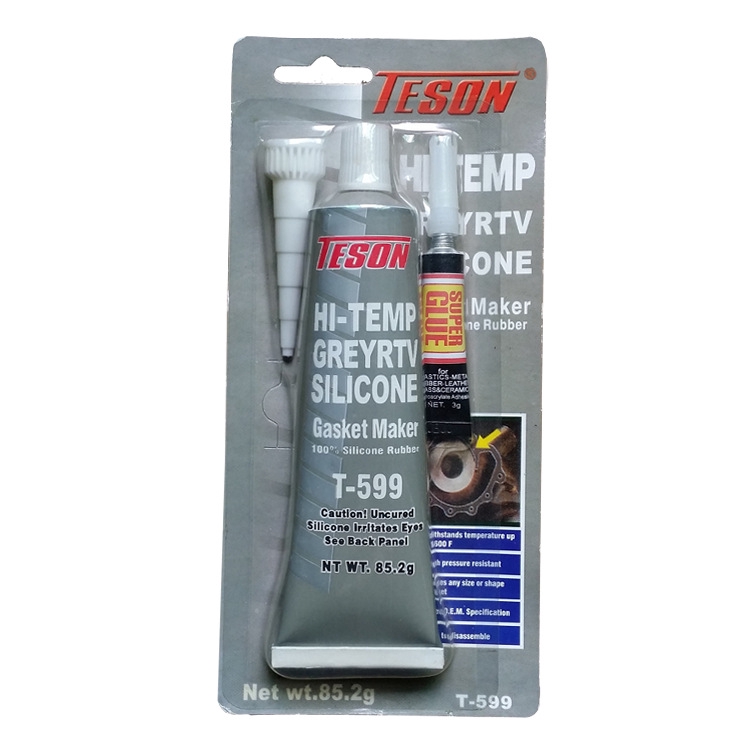 TESON GREY SILICONE GUM GASKET MAKER HI-TEMP GREY RTV SILICONE RUBBER ...