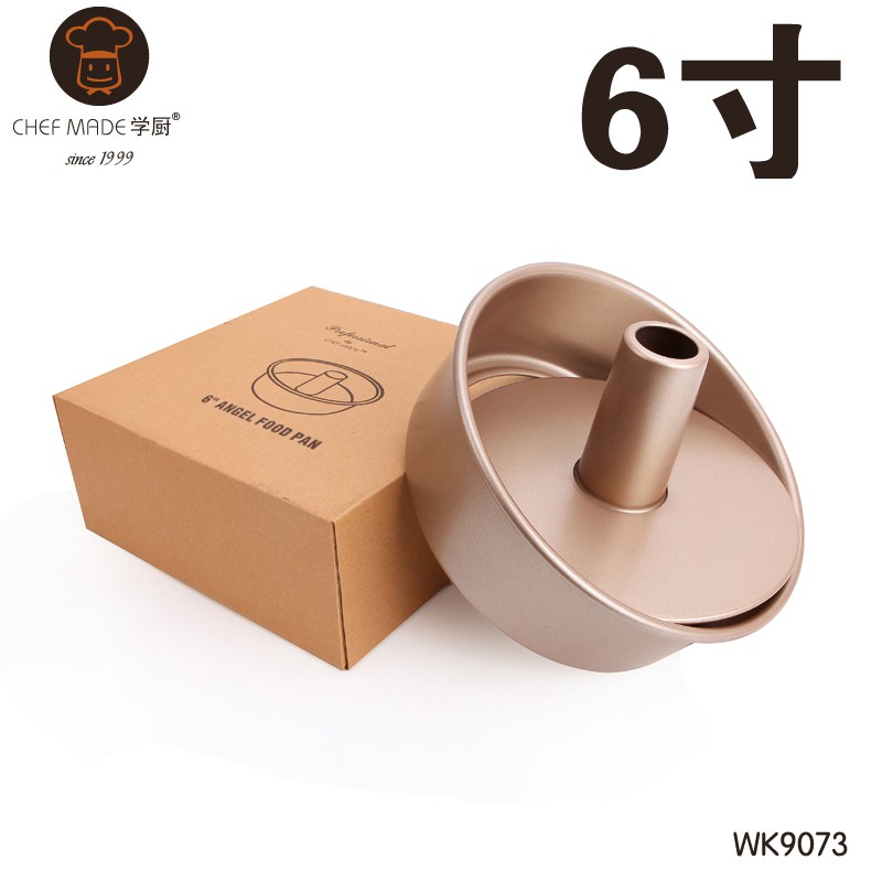 ((Baking Kitchen) Chefmade WK9073 Angel Cake Mold 6 Inch Movable Round ...