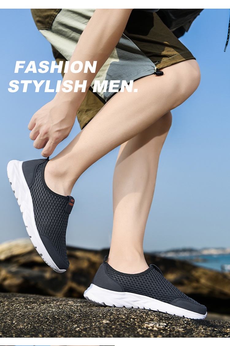【JINTOHO】Summer Breathable Men Sport Shoe Outdoor Black Sneakers Shoes ...