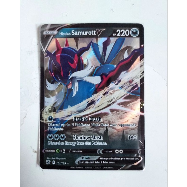 Pokemon hisuian samurott V astral radiance card | Shopee Singapore