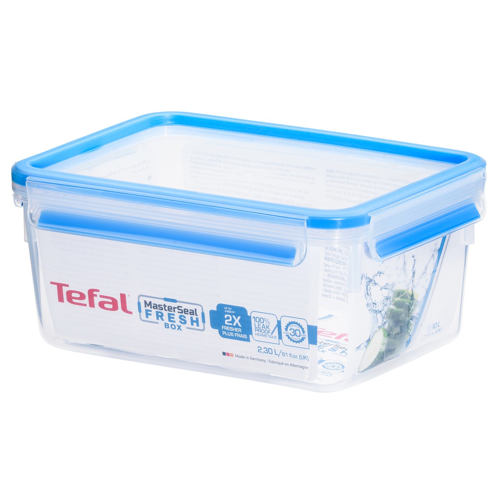 Tefal Masterseal Plastic Rect 2.3L Container - K30215 - ELCDT | Shopee ...