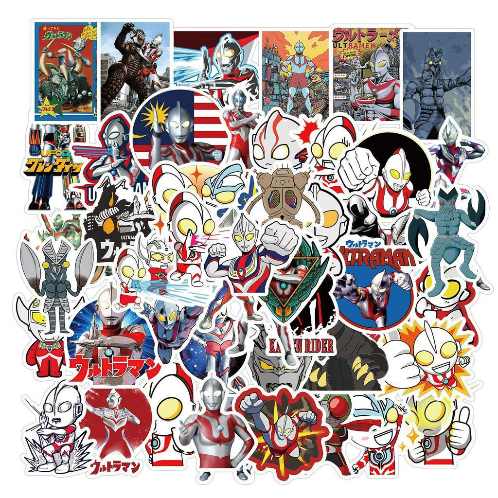 50 pcs Ultraman Waterproof PVC Stickers | Shopee Singapore