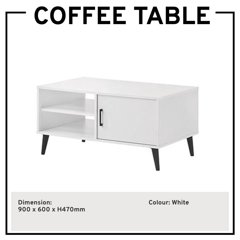 Coffee Table Living Room Table Centre Table White Coffee Table | Shopee ...