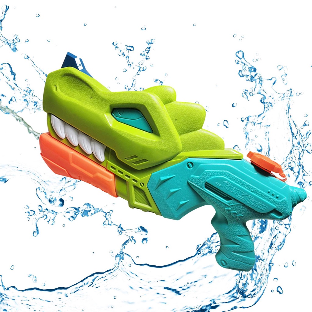 Water Guns for Kids Dinosaur Shape 900ml Long-Range Shooting Water ...