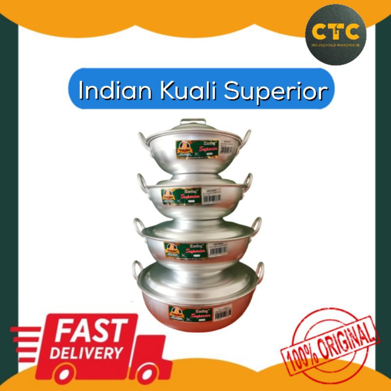 Indian Kuali Superior Bertutup Cap Kucing / Indian Kuali Tebal with ...