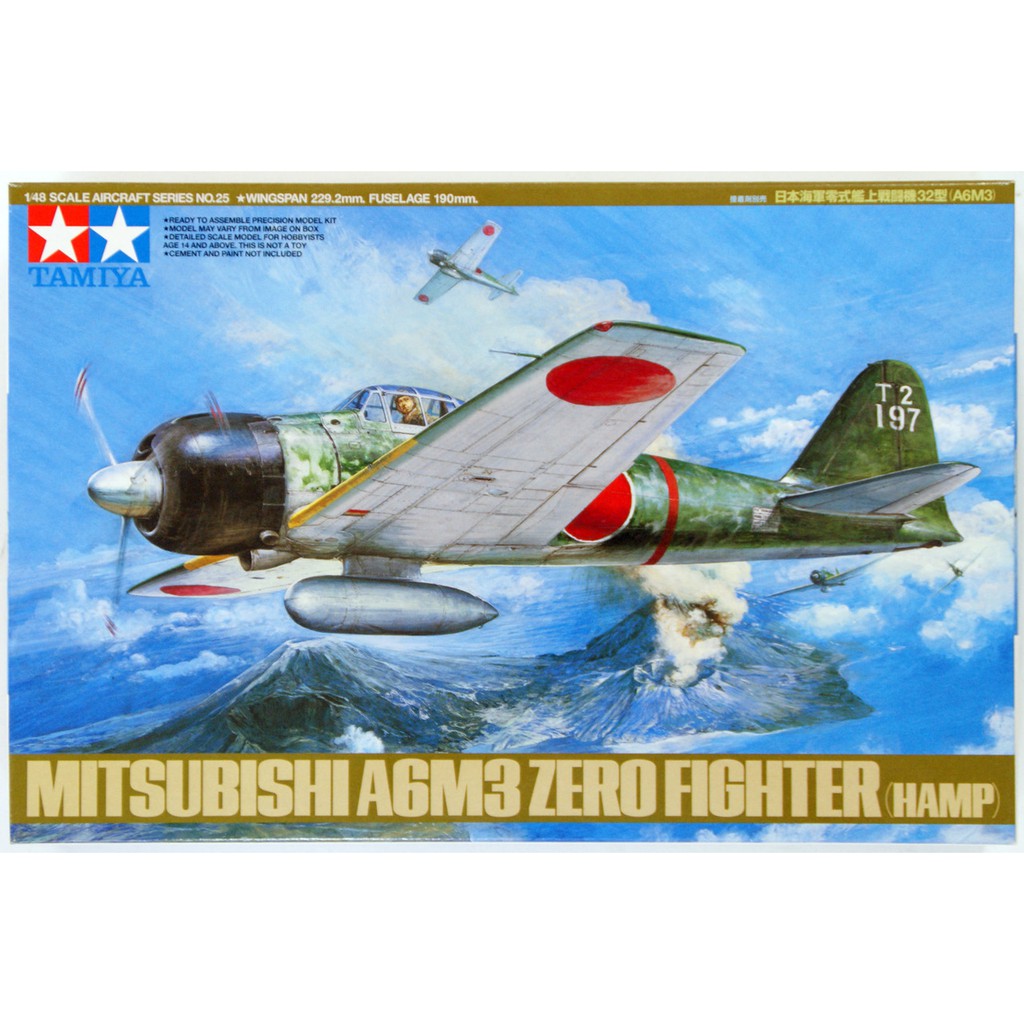 Tamiya 2nd World War FIGHTER Plane Model 1/48 Aircraft MITSUBISHI A6M2 ...