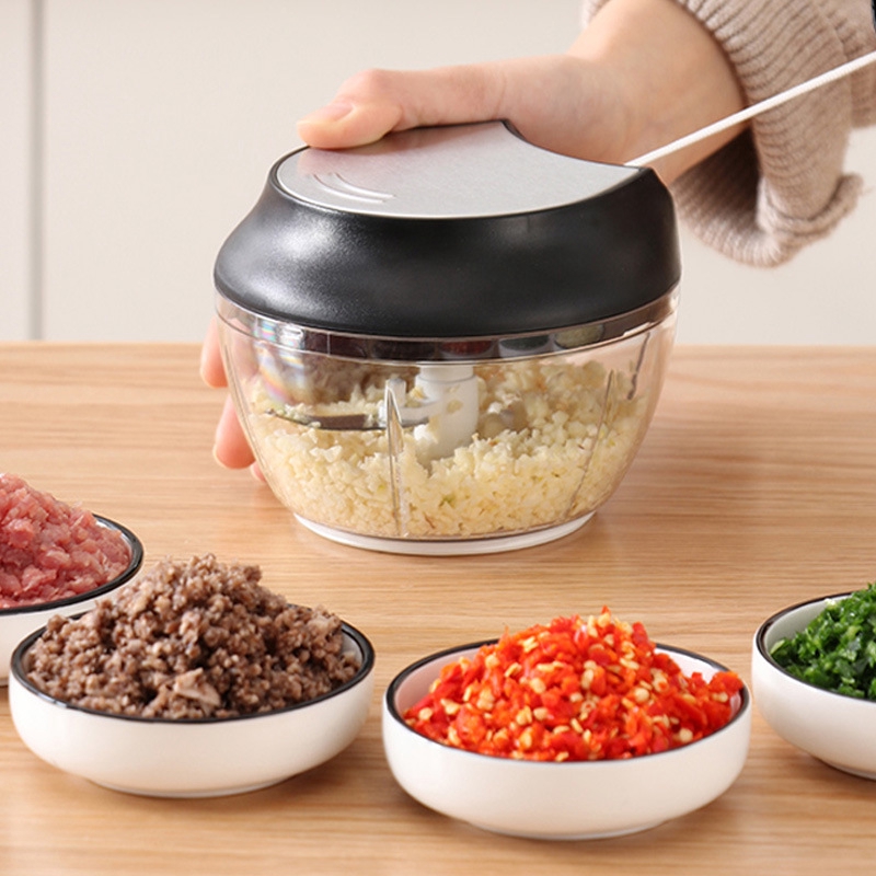 Ready stock manual Food Chopper,Cooking Garlic Cutting Machine Mincers ...