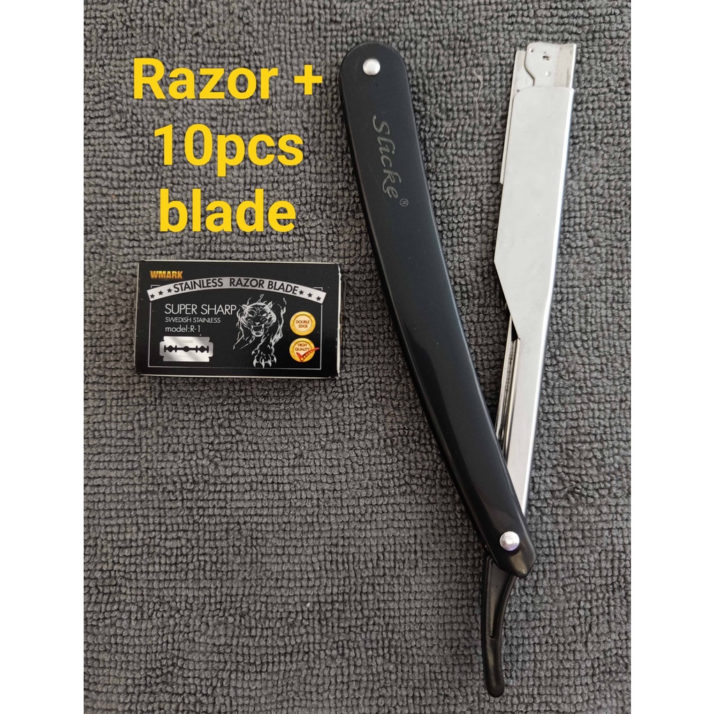 Razor (tolak) With Plastic Handle( blade 10pcs) | Shopee Singapore