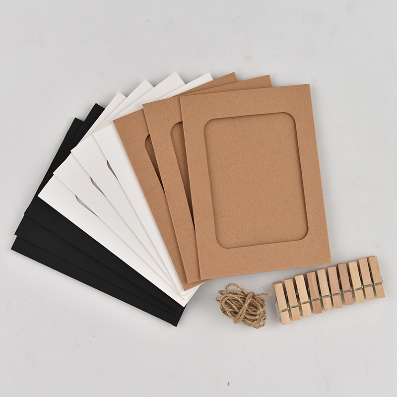 【Local Stock】10pcs Paper Photo Frames with Flax String and Clips 3 ...