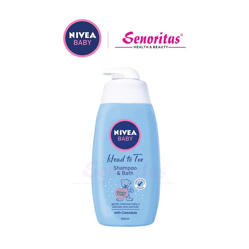 NIVEA BABY Shampoo /Head to Toe Shampoo & Bath with Calendula (500ml) | Shopee Singapore