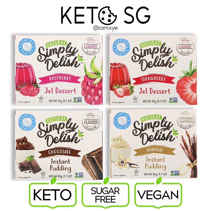 Simply Delish Natural Instant Jel Keto Dessert Pudding Raspberry ...