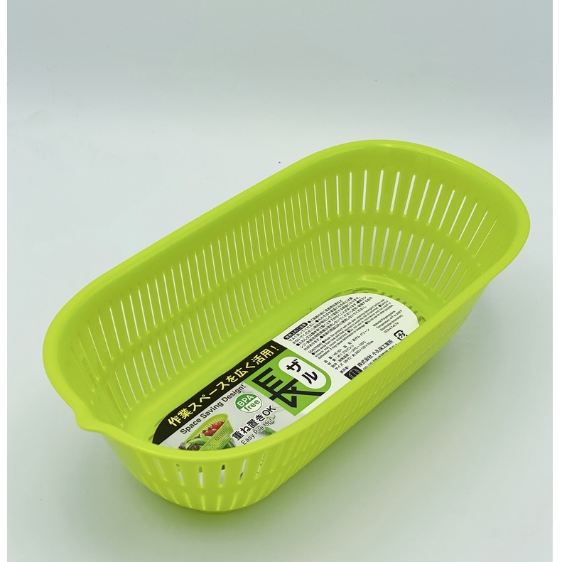 Kokubo Oval Plastic Colander Green - 3 pcs | Shopee Singapore