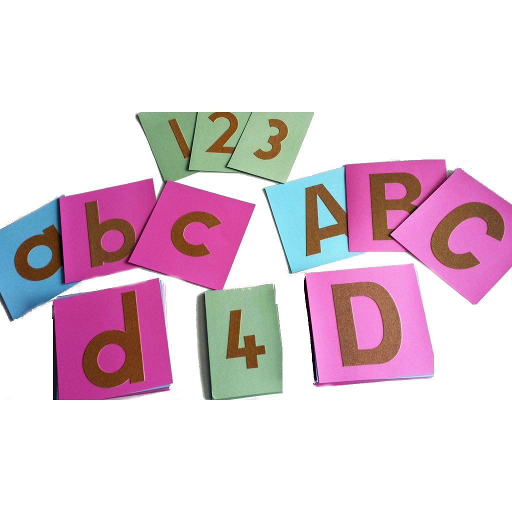 Montessori Sandpaper Alphabet / Letters & Numbers Cards Package - Card ...