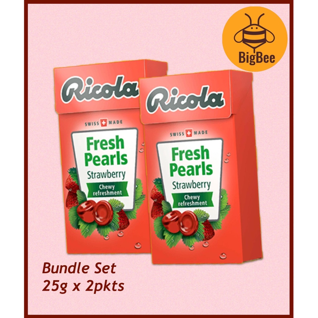 Ricola Fresh Pearls - 25g x 2pkts Assorted Flavours Chewy Refreshment | Shopee Singapore