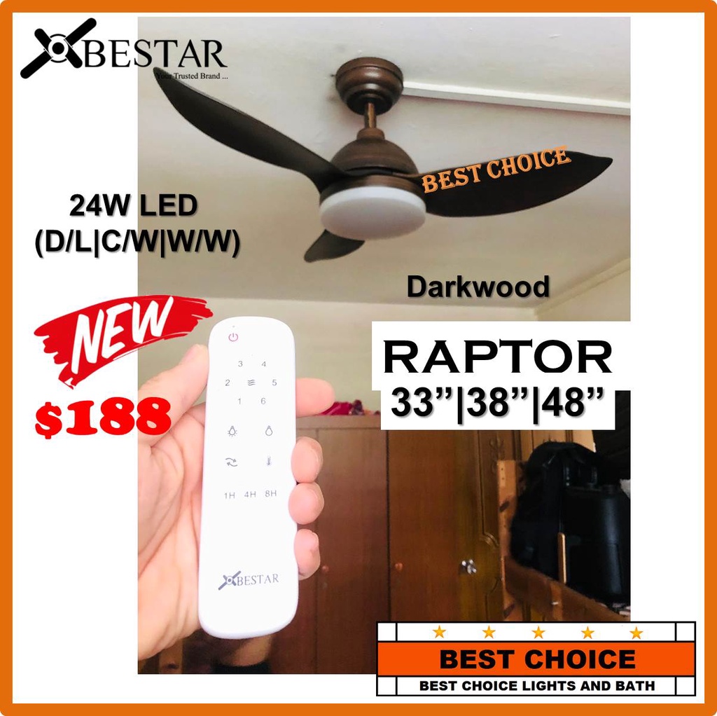 (CLIMATE VOUCHER) $188 Yes Basic Install - BESTAR Ceiling Fan LED ...