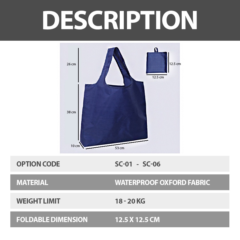 Foldable Shopping / Tote / Eco / Recycle Bag (Reusable) | Shopee Singapore