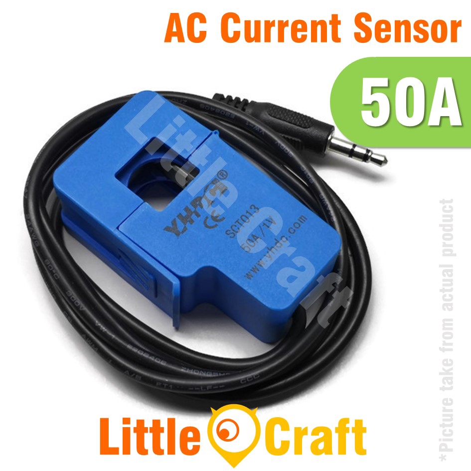 SCT-013 50A Non-Invasive AC Current Sensor Clamp Sensor | Shopee Singapore