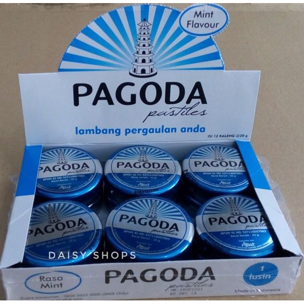 12 Tins Pagoda Mint Candy Pastilles 20g Each | Shopee Singapore