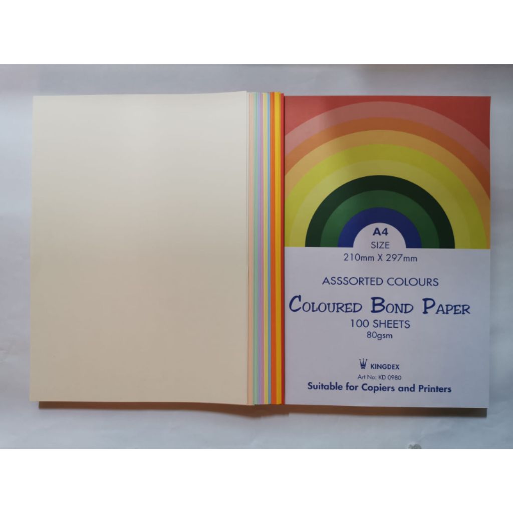 Kingdex Coloured Bond Paper A4 | Shopee Singapore