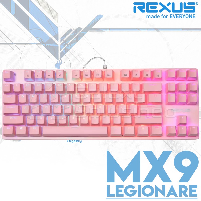 Rexus LEGIONARE MX9 Pink TKL Mechanical Gaming Keyboard - Blue Switch ...