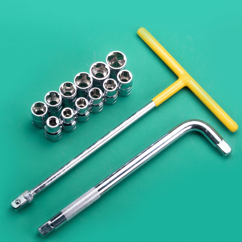 Replaceable Plug Wrench T-Bar Socket Wrench 1/2 Handle Straight Curved ...