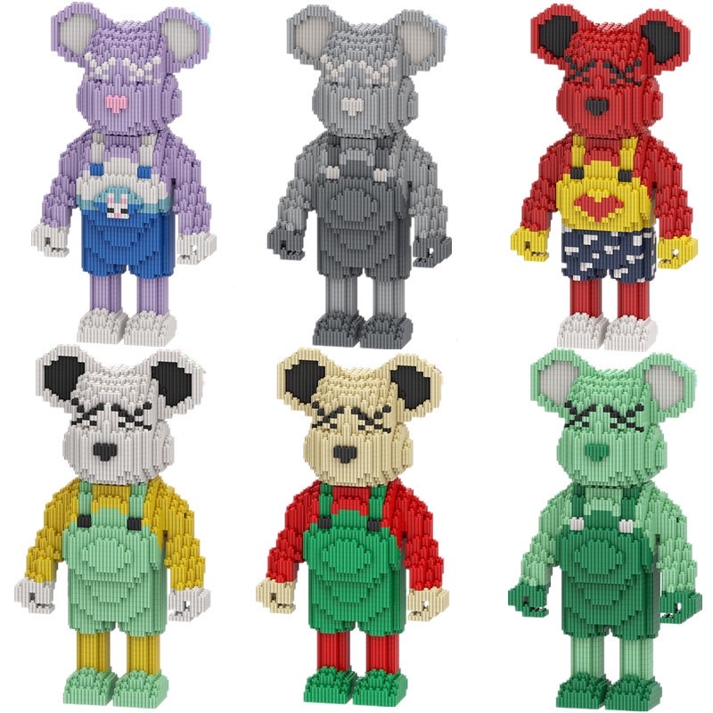 [SG] 36cm Bearbricks Nano Building Blocks Puzzle Block Bricks Bear ...