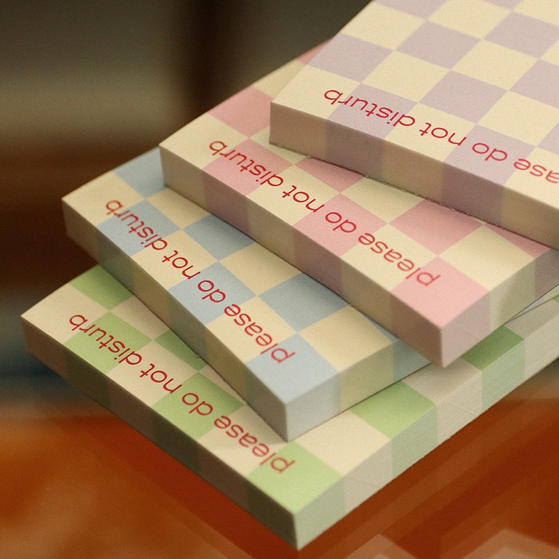 Checkerboard 80sheets Memo Pad Notes Note Pad Do not disturb Cute ...