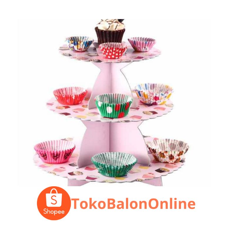 Cupcake stand 3 tiers Character cup cake stand standing birthday cake ...