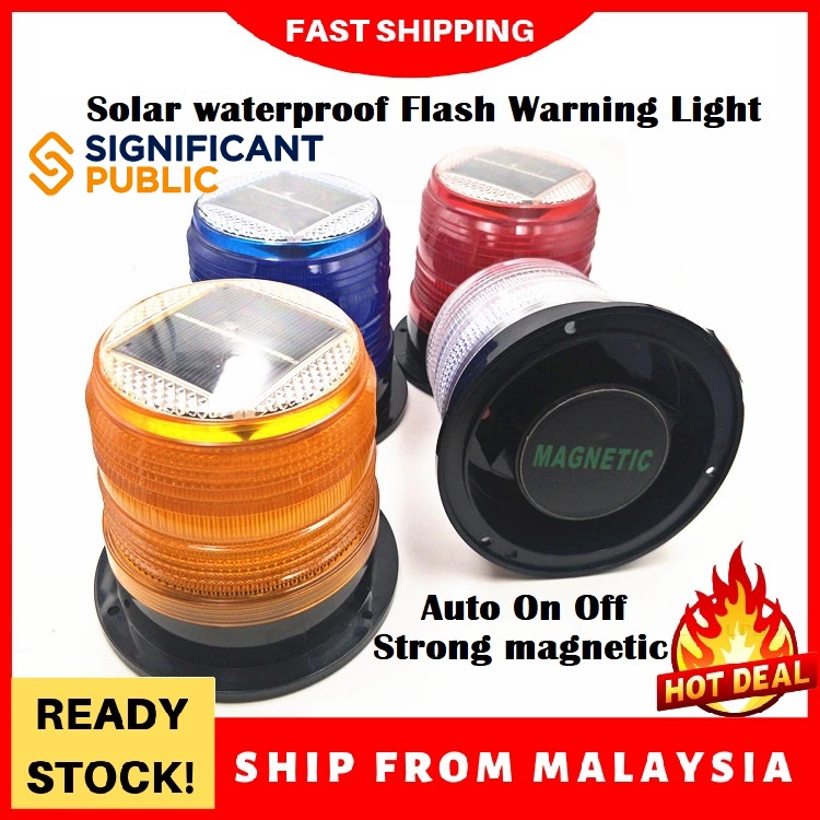 ModernNest Solar Heavy Duty Warning Flash Light Traffic Road Sunlight ...