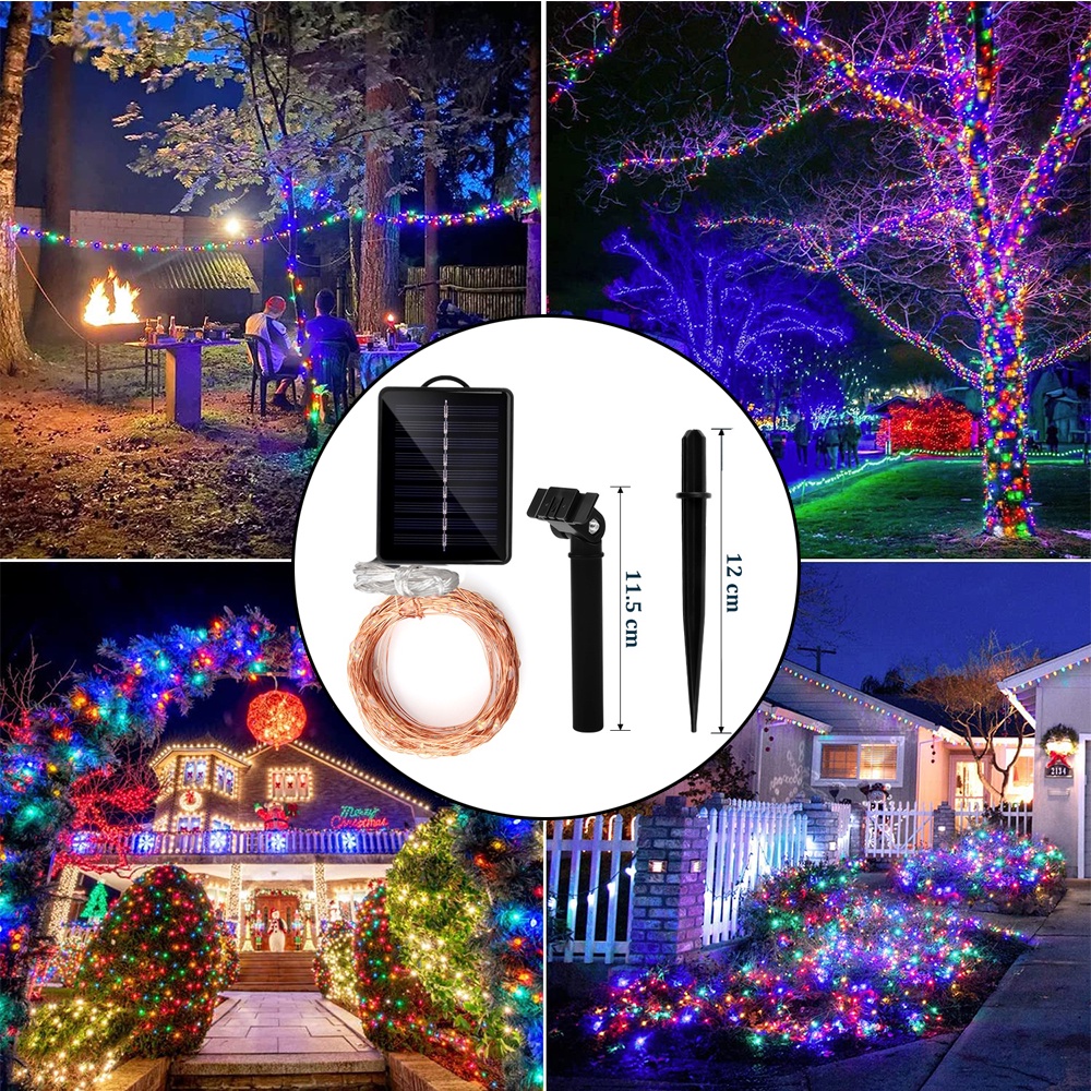 42M/32M/22M/12M Solar Fairy Lights Outdoor Waterproof 8 Modes LED ...