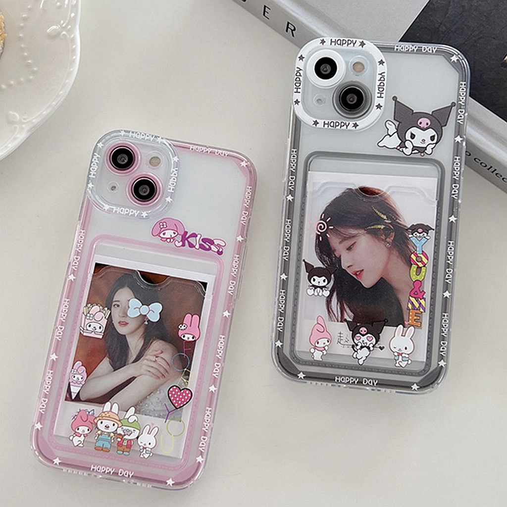 Casing for iPhone 11 15 14 13 Pro Max Lovely Cartoon Kuromi Melody Pattern Girly Shockproof TPU ...