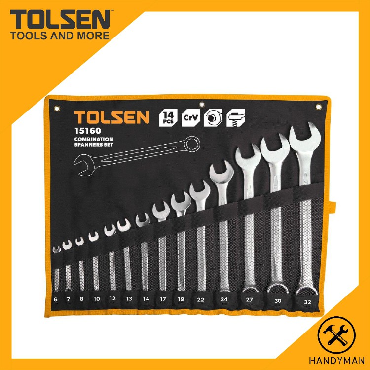 Tolsen 14pcs Combination Spanner Set 15160/15889 | Shopee Singapore