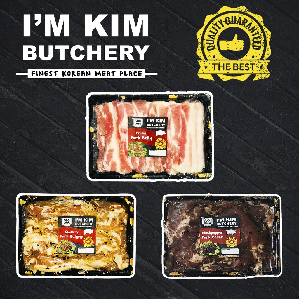 [I'm Kim Butchery] COMBO: Triple Pork (Korean BBQ Style) - 500g ...