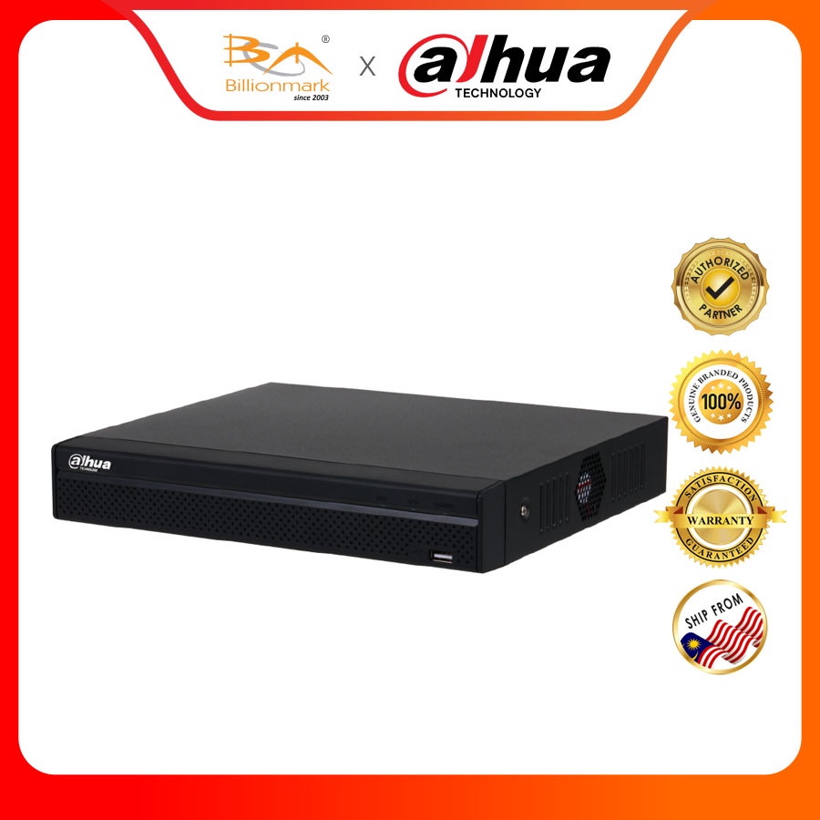 DAHUA 4/8 CHANNEL NVR2104HS-P-I2 / NVR2108HS-8P-I2 COMPACT 1U 1HDD WizSense NVR Network Recorder ...