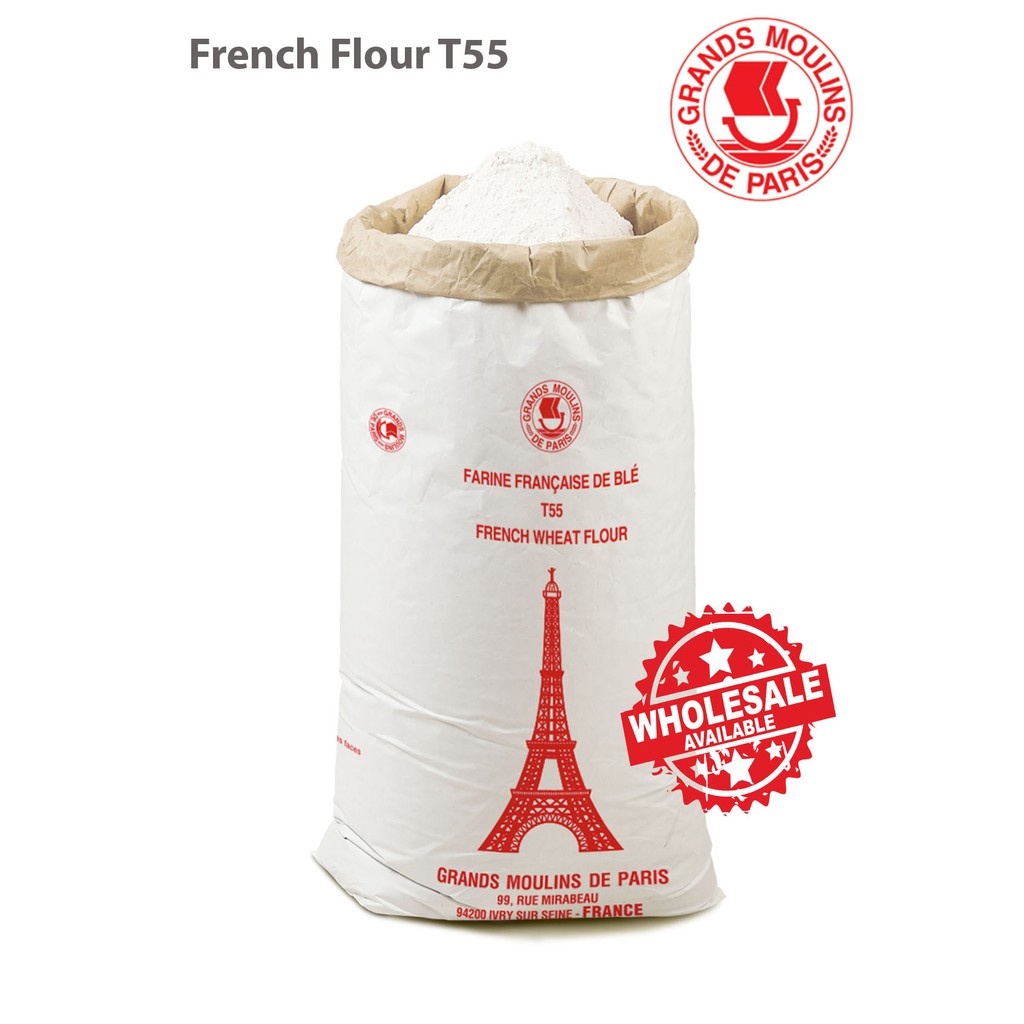 T55 French Flour 1KG / T55 French Wheat Flour / Grands Moulins (Repack ...