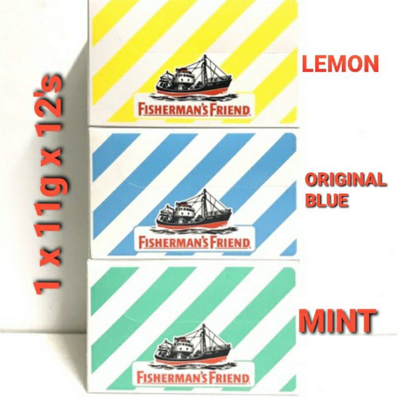 FISHERMAN'S FRIEND CANDY MINT / LEMON / BLUE (11g x 12pkts ) | Shopee ...