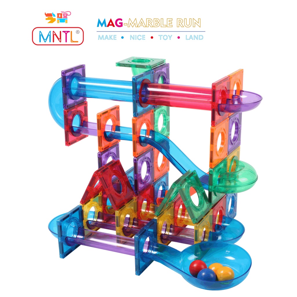 Authentic MNTL Magnet Marble Run Ball Run G8118 100pcs Classic Tiles ...