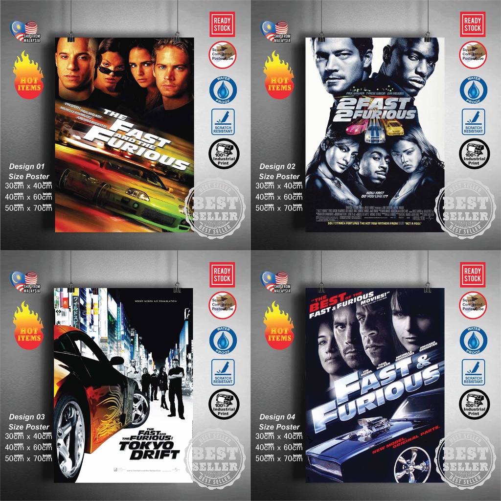 fast and furious Movie Poster | Dom Toretto | Vin Diesel | Poster ...