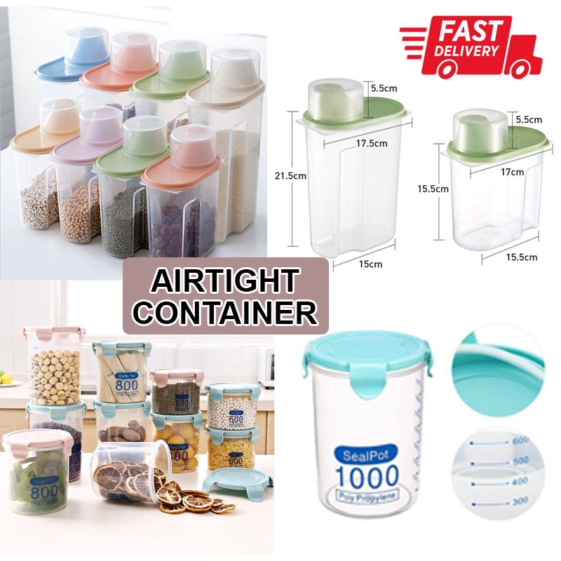 [Local Seller] Food Container Storage Box Cereal/ Rice Organizer ...